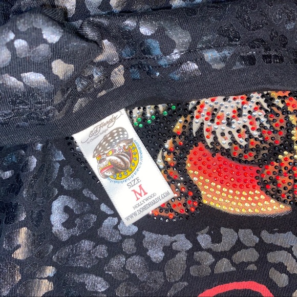 Ed Hardy | Dresses | Ed Hardy Metallic Lam Leopard Cheetah Mini Dress ...